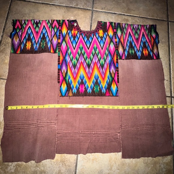 Tops | Vintage Guatemalan Native Huipil Hand Embroidered Multicolor ...